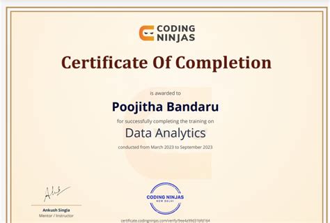 Poojitha Bandaru On Linkedin Im Happy To Share That Ive Obtained A New Certification Data