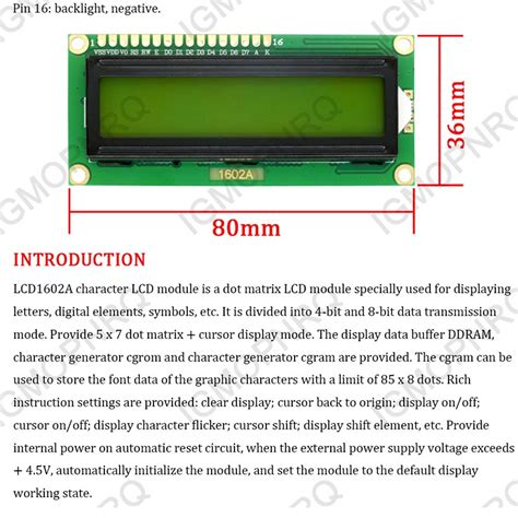 Lcd1602 1602 Lcd Module Blue Yellow Green Screen 16x2 Character Lcd Display Pcf8574t Pcf8574