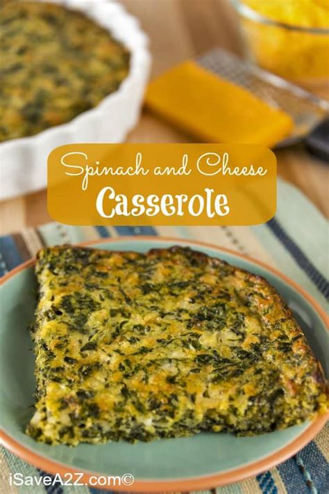 Spinach And Cheese Casserole Recipe Only 6 Ingredients