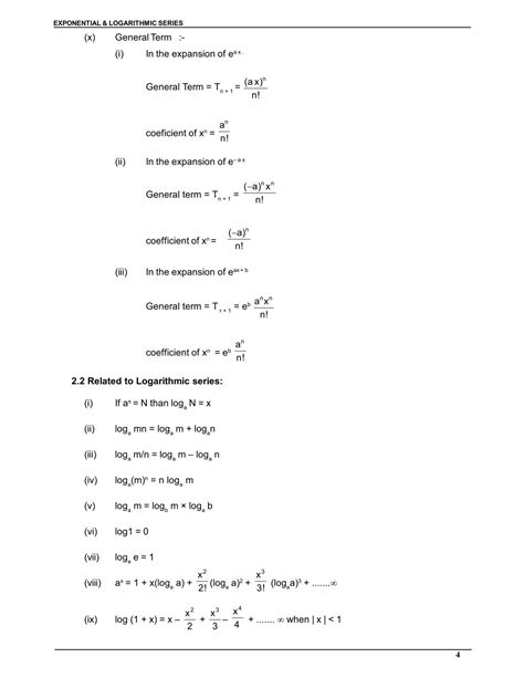 Exponential And Logarithmic Functions Notes For Class IIT JEE