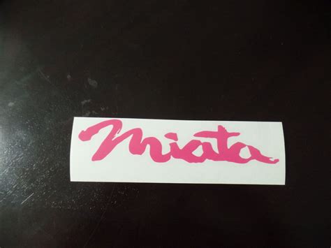Miata Text Vinyl Decal Sticker