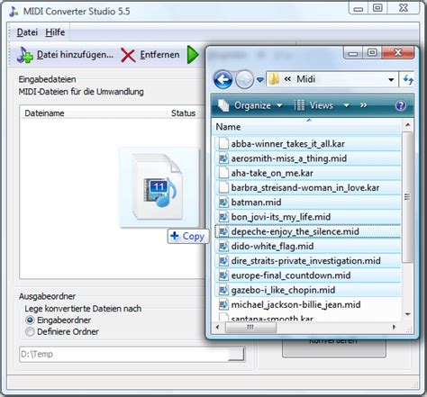 Drag Drop Unterstützung