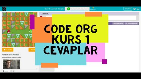 Code Org Kurs Cevapları Tüm Dersler ve Bulmacaların Çözümleri Code org Course Answers