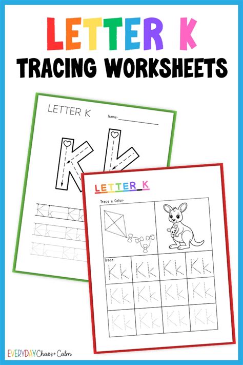 Free Printable Letter K Tracing Worksheets