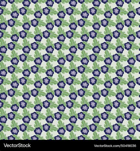 Leaf And Flower Seamless Pattern Design Royalty Free Vector