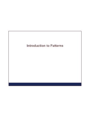 Fillable Online Nyu Microsoft PowerPoint Introduction To Patterns Ppt Fax Email Print PdfFiller
