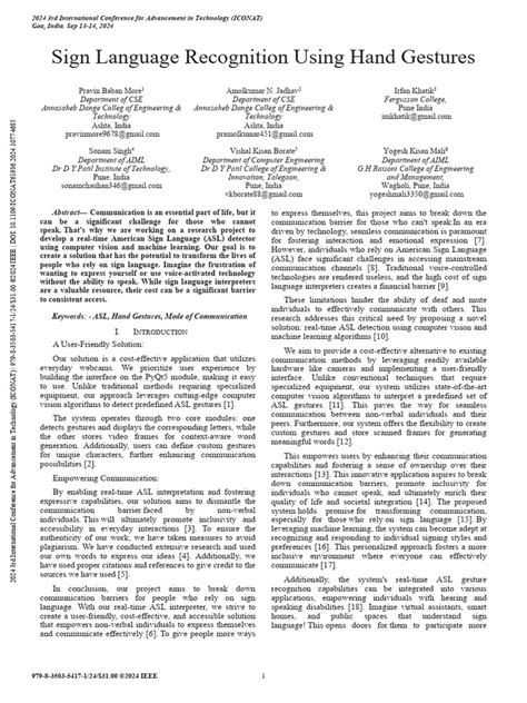 Sign Language Recognition Using Hand Gestures Pdf Artificial Neural