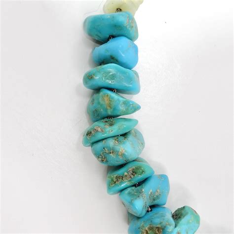 1960s Navajo Turquoise Shell Beaded Necklace For Sale At 1stdibs