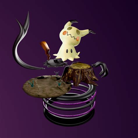 Stl File Mimikyu Pokemon Statue・3d Print Model To Download・cults