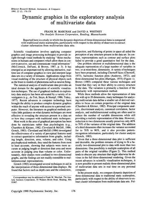 Pdf Dynamic Graphics In The Exploratory Analysis Of Multivariate Data