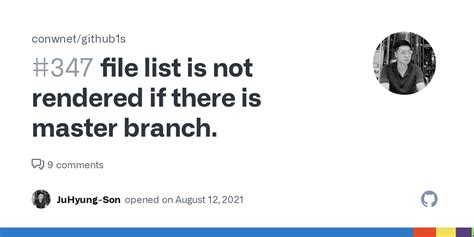 File List Is Not Rendered If There Is Master Branch · Issue 347