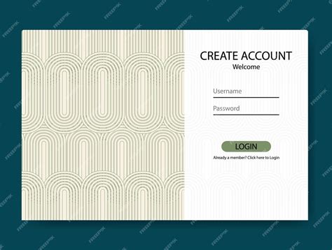 premium vector account sign up and password form page login ui ux