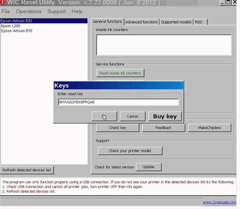 Epson Artisan RESET Waste Ink Pad Free Download YouTube