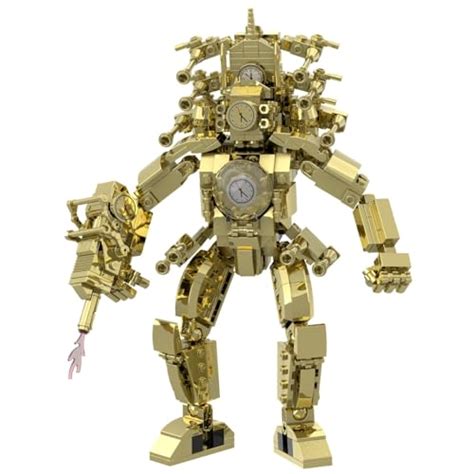 skibid toilet building block toys new upgraded titan clock man building