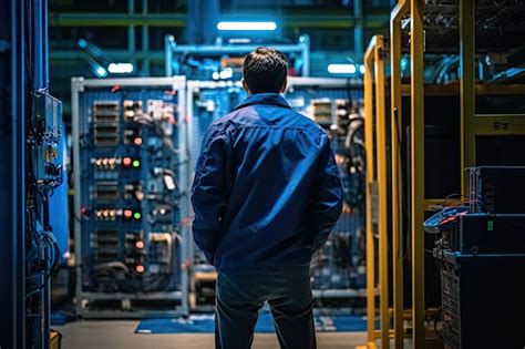 Premium Ai Image Electrical Engineer Programming For Automation