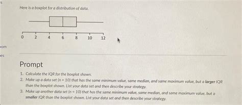 Solved Here Is A Boxplot For A Distribution Of Data Prompt Chegg