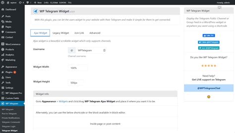 Wp Telegram Widget And Join Link Wordpress Plugin