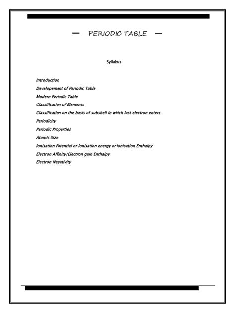 01a Periodic Table Theory Pdf Periodic Table Transition Metals