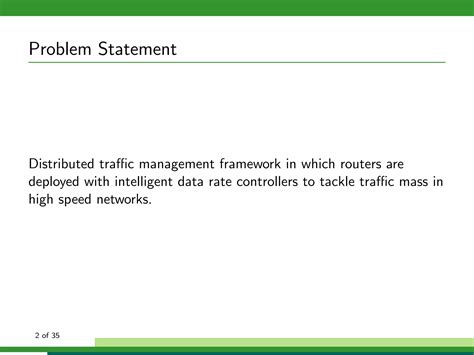 Distributed Traffic Management Framework Ppt
