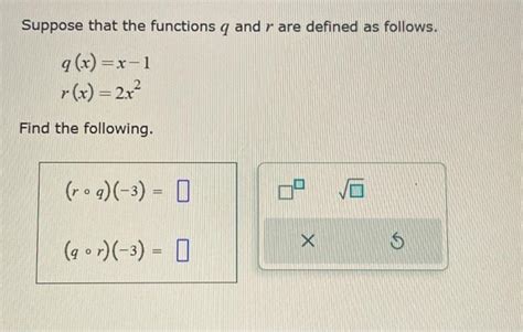 Solved Suppose That The Functions Q And R Are Defined As Chegg Com