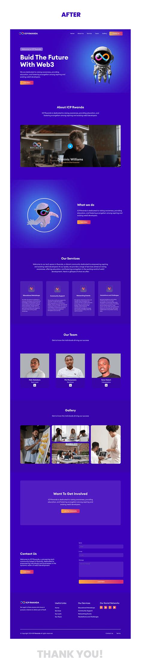 icp rwanda landing page redesign behance