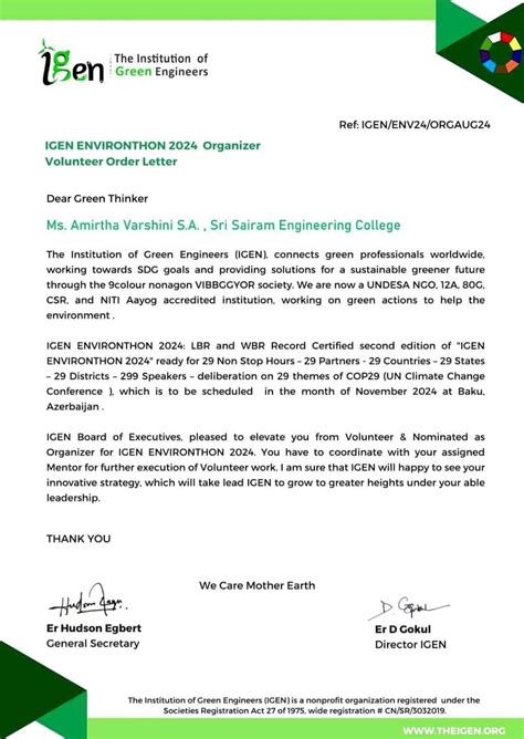 Igenenvironathon Sustainability Innovation Amirtha Varshini Sa