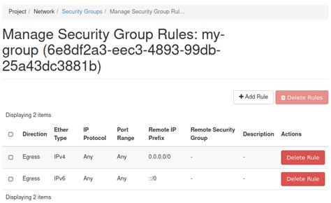 How To Use Security Groups In Horizon On Esa Hpc — Esa Hpc 001 Documentation