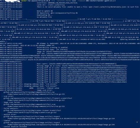 Scanner Timeout · Issue 2454 · Aquasecuritytrivy · Github