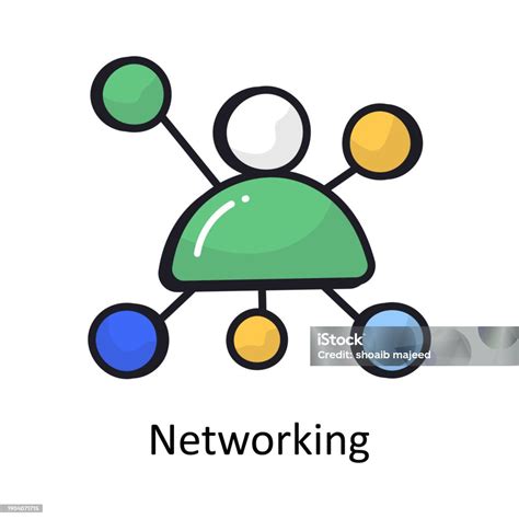 Networking Vector Filled Outline Doodle Design Illustration Symbol On White Background Eps 10