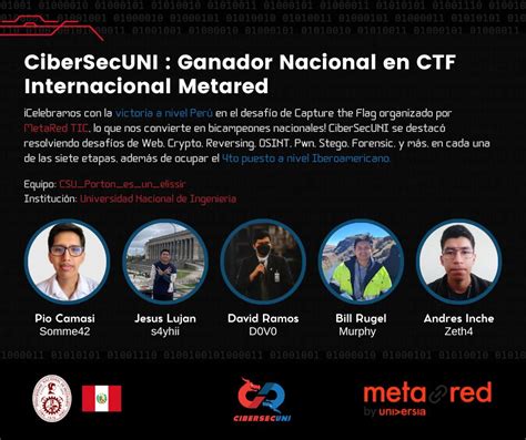 Cibersecuni On Linkedin Ciberseguridad Cybersecurity Infosec Metared Hacking Ctf