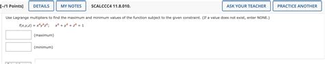 solved use lagrange multipliers to ﻿find the maximum and