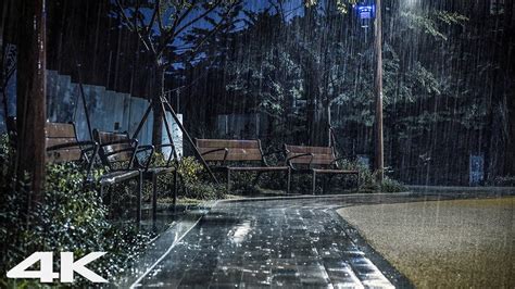 밤에 쏟아지는 폭우 빗소리 Asmr과 함께 쉽고 빠른 수면 불면증을 위한 기분좋은 백색소음 힐링 비오는소리 Youtube