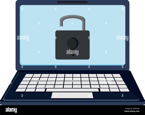 Laptop Locked And Secured Stock Vector Image And Art Alamy