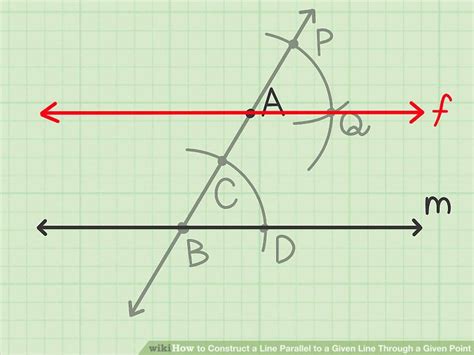 3 ways to construct a line parallel to a given line through a given point