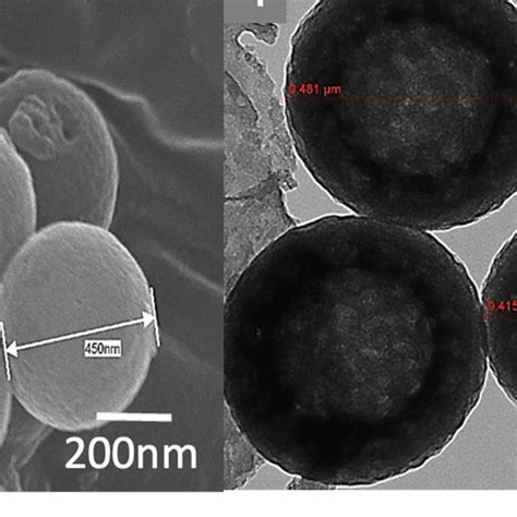 A Sem Image Of Sio 2 Core Synthesis By Stober Method B Sem Image