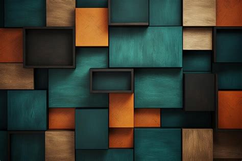 Premium Photo Geometric Background With Overlapping Squares