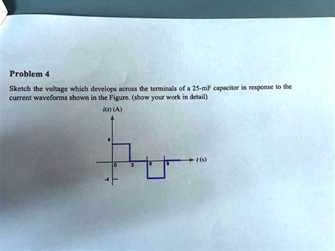 Solved Problem 4 Sketch The Voltage Which Develops Across The