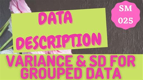 Variance And Standard Deviation For Grouped Data Youtube