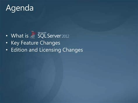 sql server 2012 overview and licensing pptx