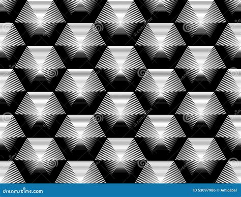 Design Seamless Monochrome Hexagon Pattern Stock Vector Illustration Of Shape Graphic 53097986