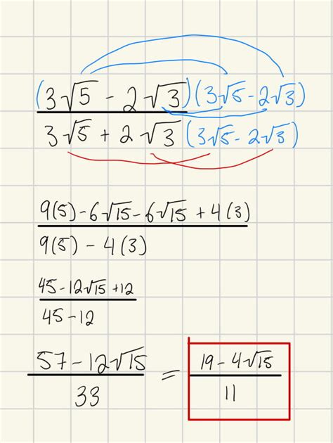 Week 4 In Precalc 11 Dividing Radicals Averys Blog