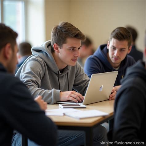 Student In Class Stable Diffusion Online