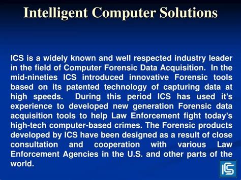 Ppt Intelligent Computer Solutions Powerpoint Presentation Free Download Id5963311