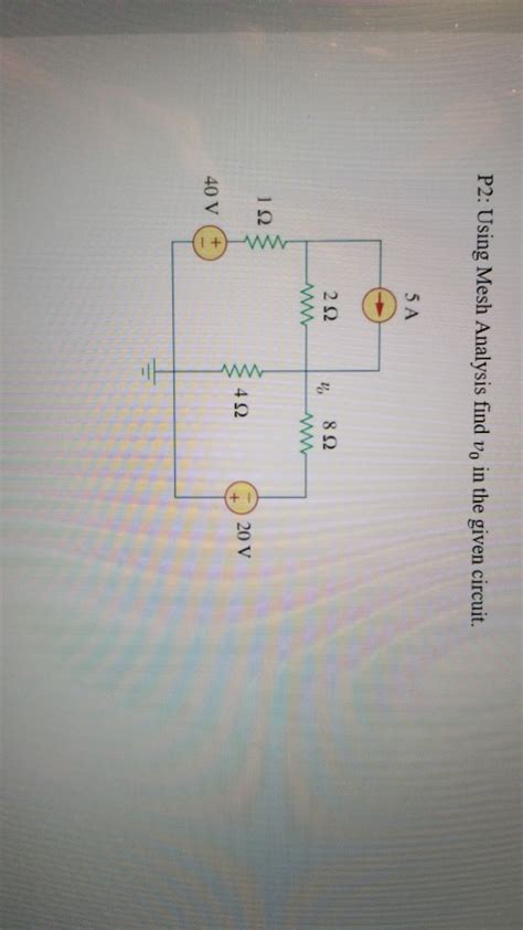 Solved P2 Using Mesh Analysis Find Vo In The Given Circuit