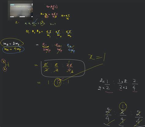 Question Ratio For Mobility Of Deuteron Proton And Underline Alpha Pa