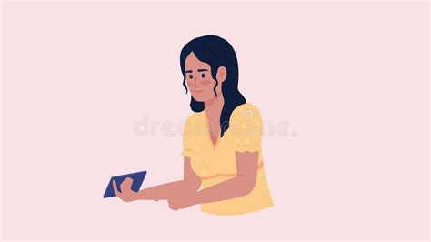 Animated Character Silencing Phone Stock Video Video Of Motion