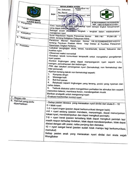 Sop Manajemen Nyeri Pdf Sop Manajemen Nyeri Pdf