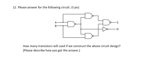 Solved Please Answer For The Following Circuit Pts Chegg