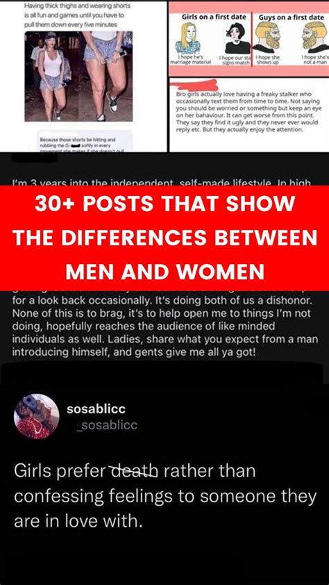 30 Posts That Show The Differences Between Men And Women Adventure