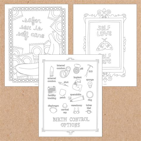 Sex Positive Feminist Coloring Pages Printable File Etsy